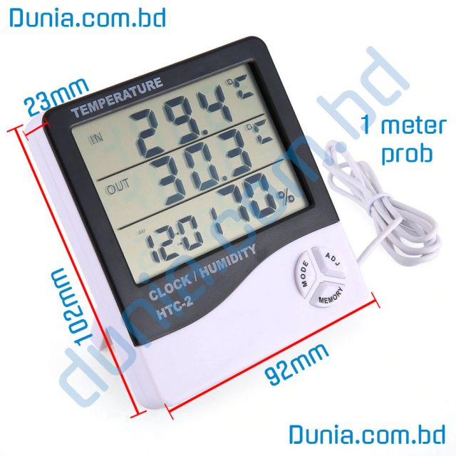 Temperature Humidity hygrometer thermometer HTC-2 LCD Digital Indoor ...