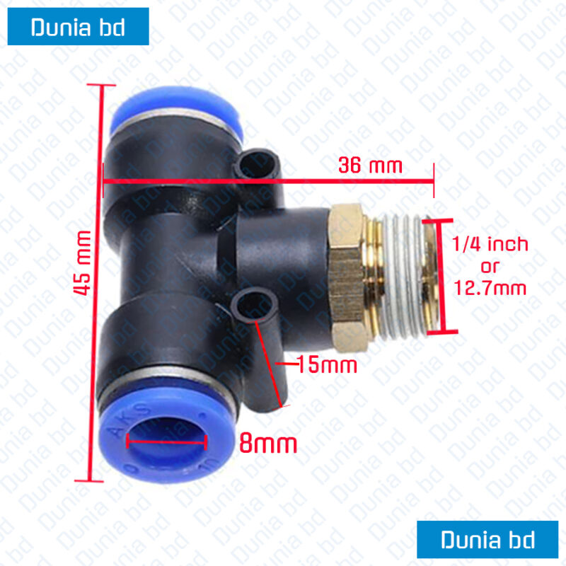 Pneumatic Union Elbow Quick Fittings Connector For 4mm 6mm 8mm 10mm ...