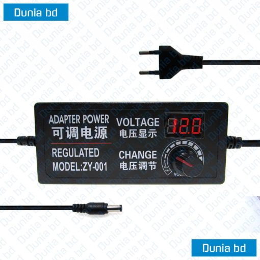 Adjustable AC to DC 3V-12V 5A 3V-24V 3A Universal Variable Adapter With ...