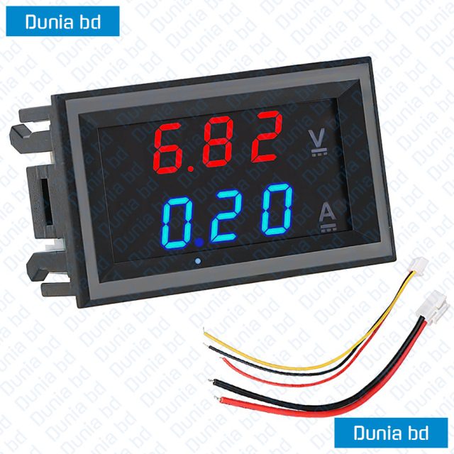 DC 100V 10 Ampere Volt Meter Mini Digital Ammeter Voltmeter LED Display ...