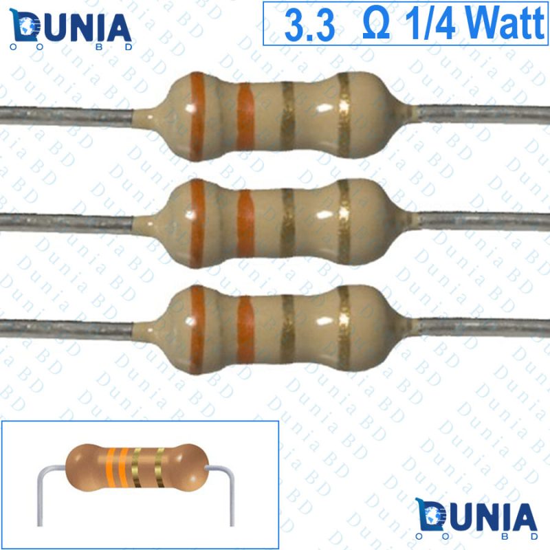 2.2 ohm 1/4 watt Quarter watt Resistor ±5% 2Ω 2 ohms Carbon Film ...