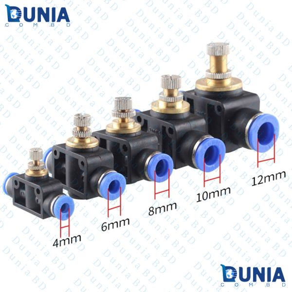 Pneumatic Straight Union Socket Two Way Tube Fitting Connector PU6 PU8 PU10 PU12 mm - Dunia.com.BD