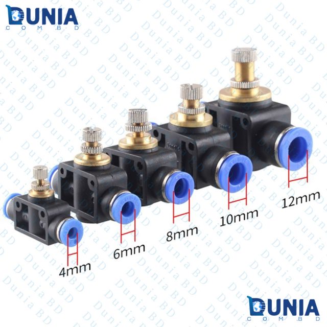 Pneumatic Straight Union Socket Two Way Tube Fitting Connector PU6 PU8 ...