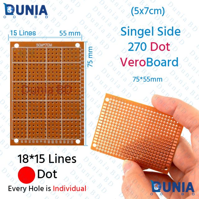 Striped Veroboard Line Type Joint Hole Circuit Board Single Side ...