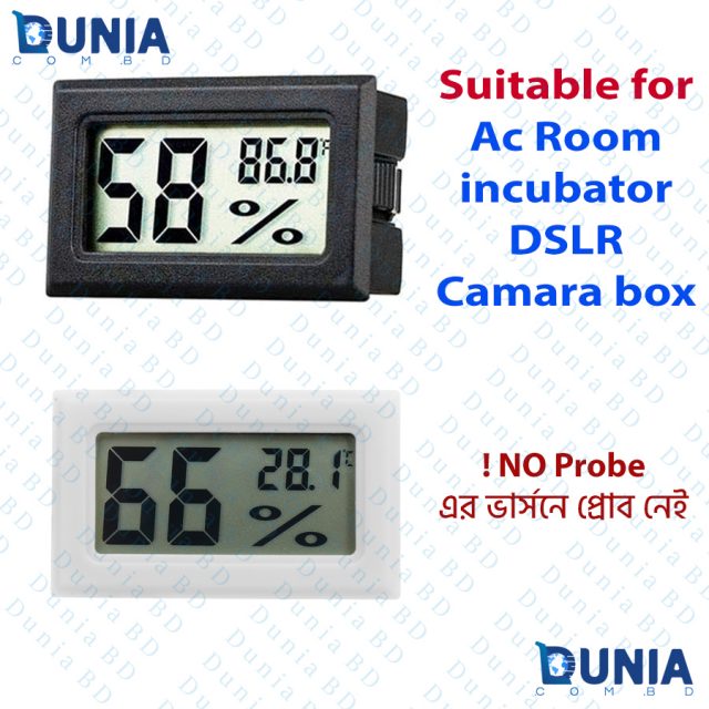 Digital Hygrometer Clock With Temperature and Humidity HTC-2