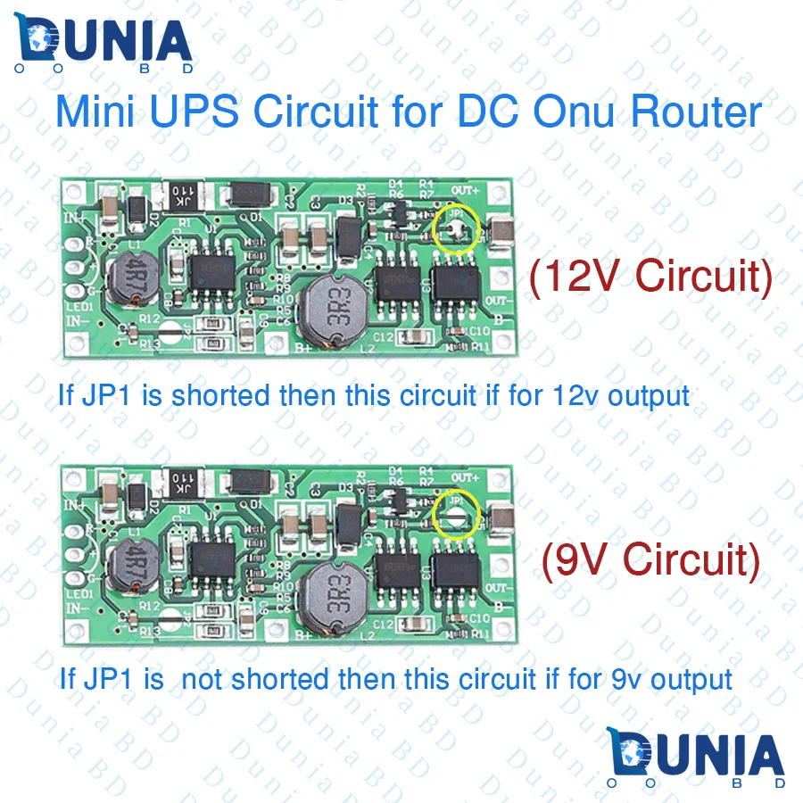 Mini UPS Circuit for DC Onu Router Plus Li-ion Lithium 18650 Battery ...