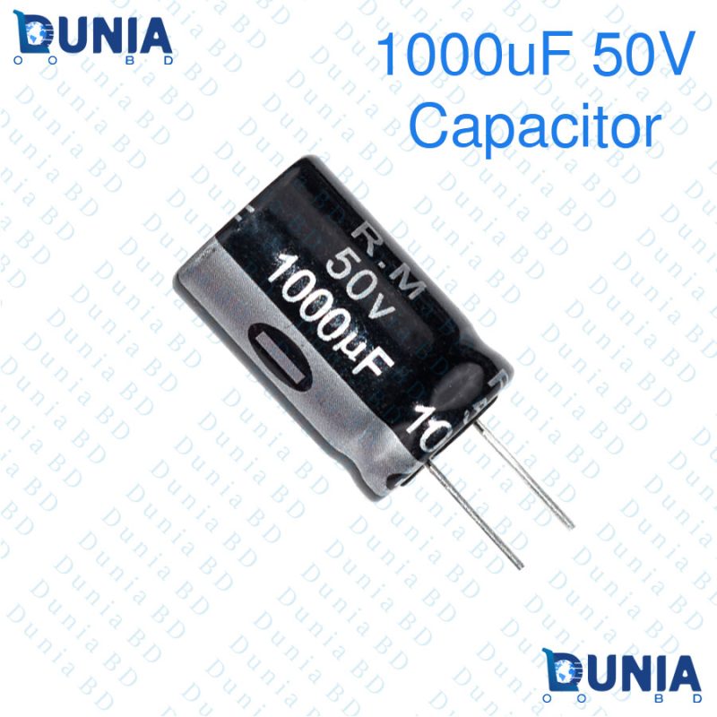 1000uF 50V Capacitor Radial Electrolytic capacitor Polarized Aluminium ...