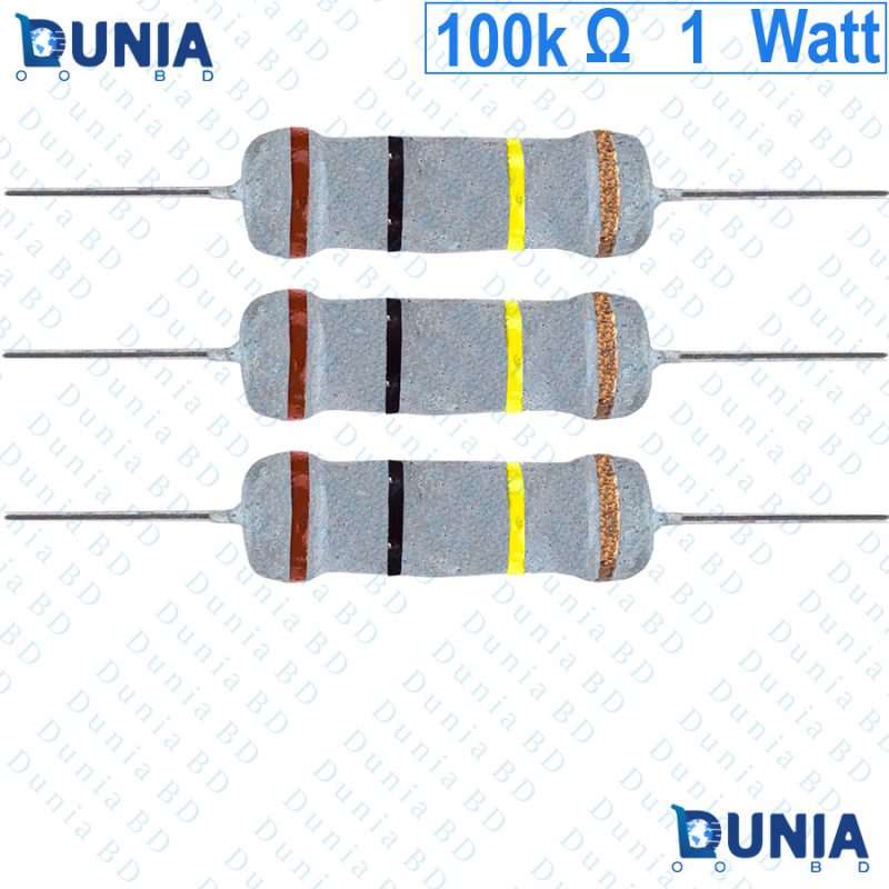 22k ohm 1 watt One watt Resistor ±5% 22kΩ 22 Kohms 22000 ohms Metal ...