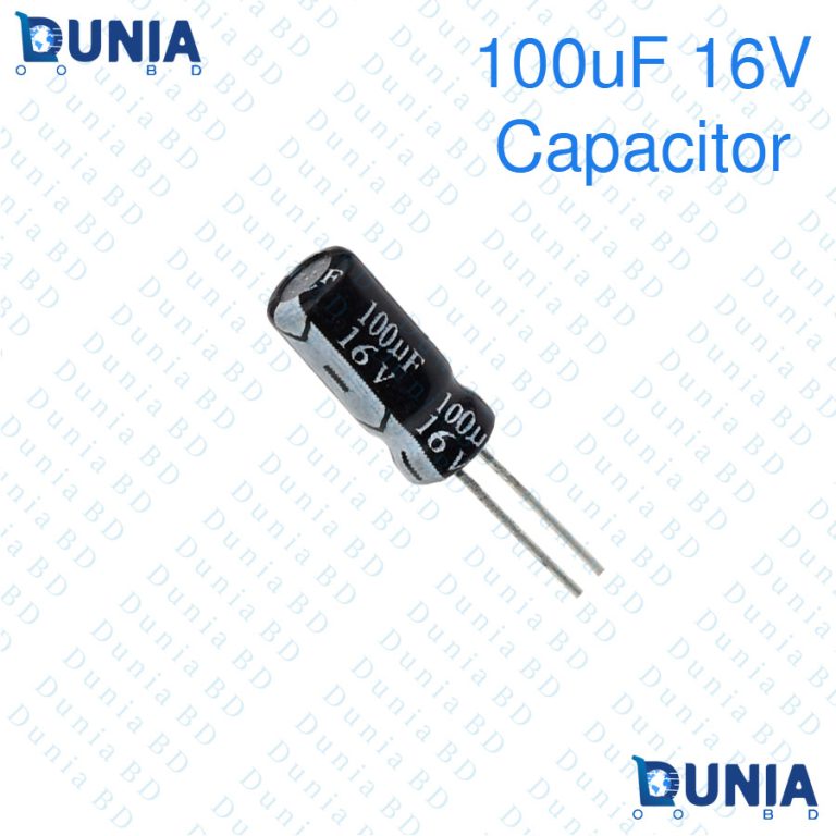 100uF 16V Capacitor Radial Electrolytic capacitor Polarized Aluminium ...