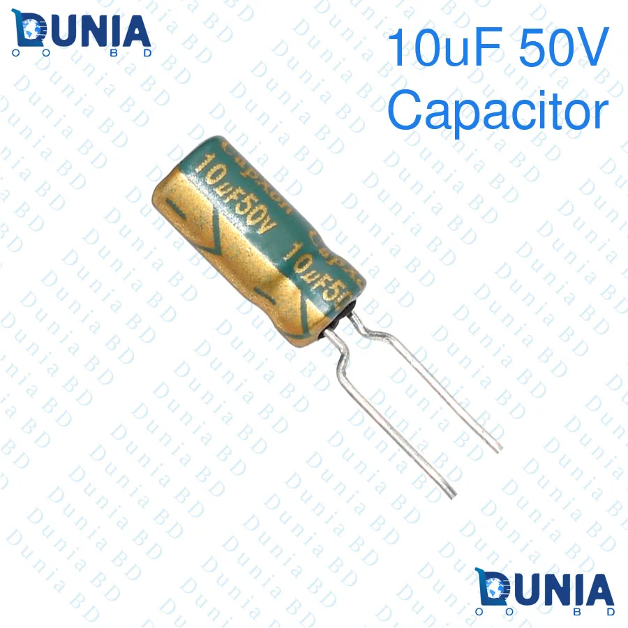 10uF 50V Capacitor Radial Electrolytic capacitor Polarized Aluminium ...