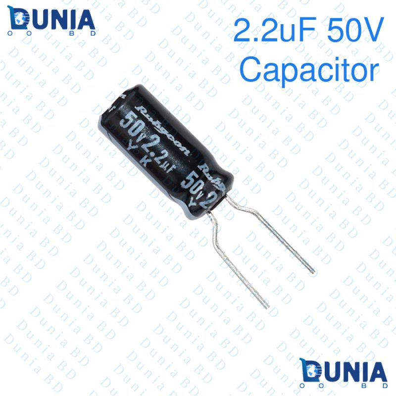 2.2uF 50v Capacitor Radial Electrolytic capacitor Polarized Aluminium ...