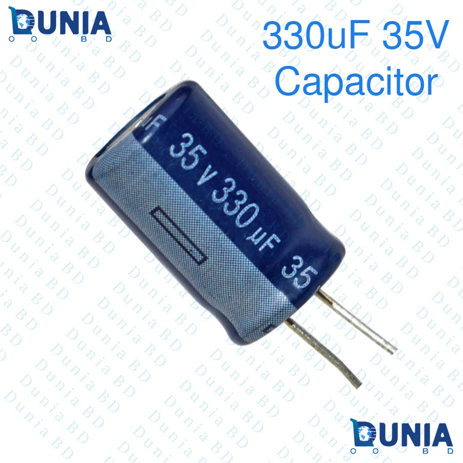 330uF 35V Capacitor Radial Electrolytic capacitor Polarized Aluminium ...