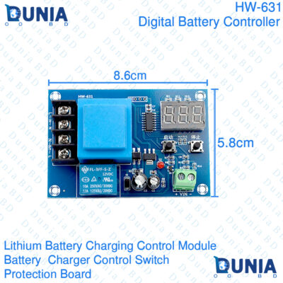 HW-631 Digital Numerical Lithium Battery Charge Module Auto Cut Control ...