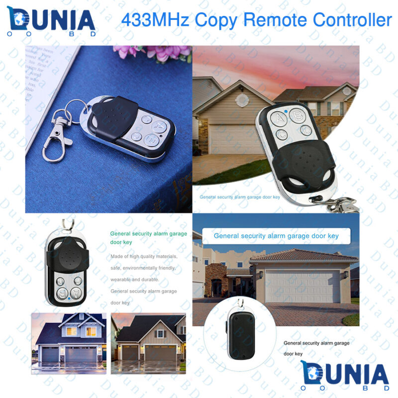 433Mhz Copy Remote Control 4 Buttons Universal Electric Garage Door ...