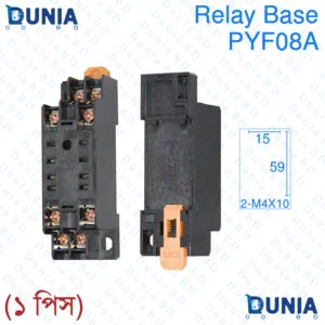 PTF08A 2-M4X10 10A 250VAC Thin 8 Pin Industrial Glass Power Relay Base ...