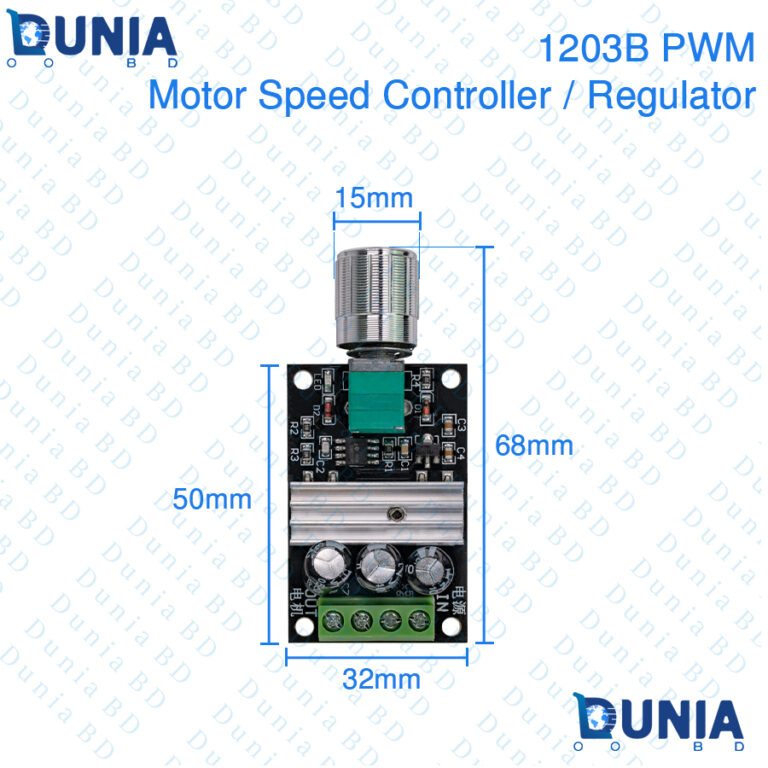 1203B PWM DC Motor Speed Controller Adjustable 6V 12V 24V 28V 3A ...