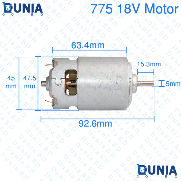 775 18V DC Motor High-Performance Motor with Front Bearing & Back Bush ...