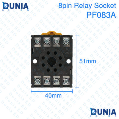 PF083A 8 Pin Power Timer Relay Socket Base Holder for Mk2p Ah3 Time Relay Connection - Dunia.com.BD