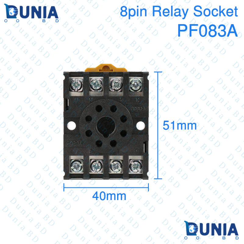 Pf083a 8 Pin Power Timer Relay Socket Base Holder For Mk2p Ah3 Time Relay Connection Bd