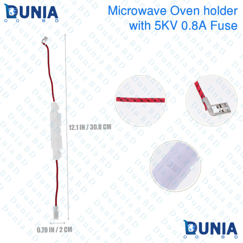 Microwave Oven High Voltage Fuse Holder with 5KV 0.8A Glass-Fuse ...