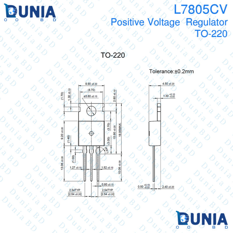 L7805CV TO-220 Positive Voltage Regulator Transistor for Power Circuit ...