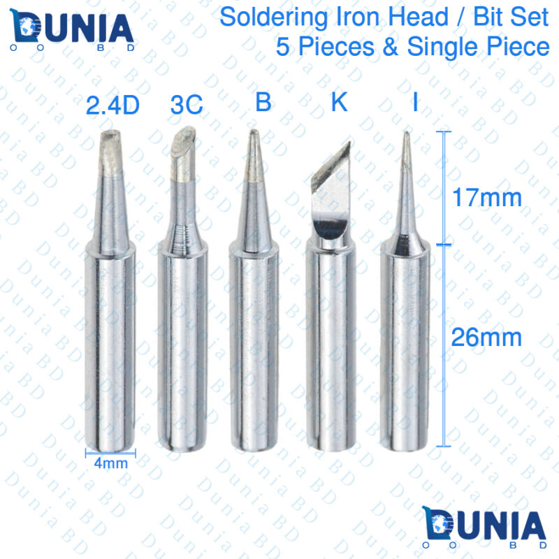 Soldering Iron Head Set 5PCS KD 900M Inside Hot Bare Copper Electric ...