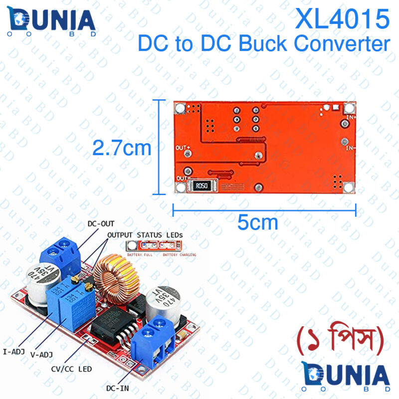 XL4015 RED CC CV Adjustable 5A DC to DC Buck Converter for Lithium Battery Step down Charging ...