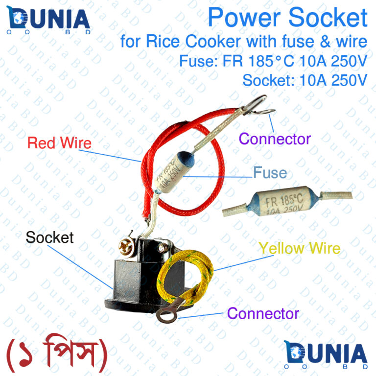 Rice Cooker Power Socket with Thermal Fuse 10A for Electric Cooker ...
