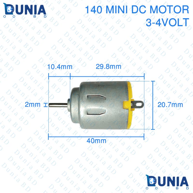 3-4 Volt Mini DC Motor 140 Type Brushed DC Electric Motor for Toys ...