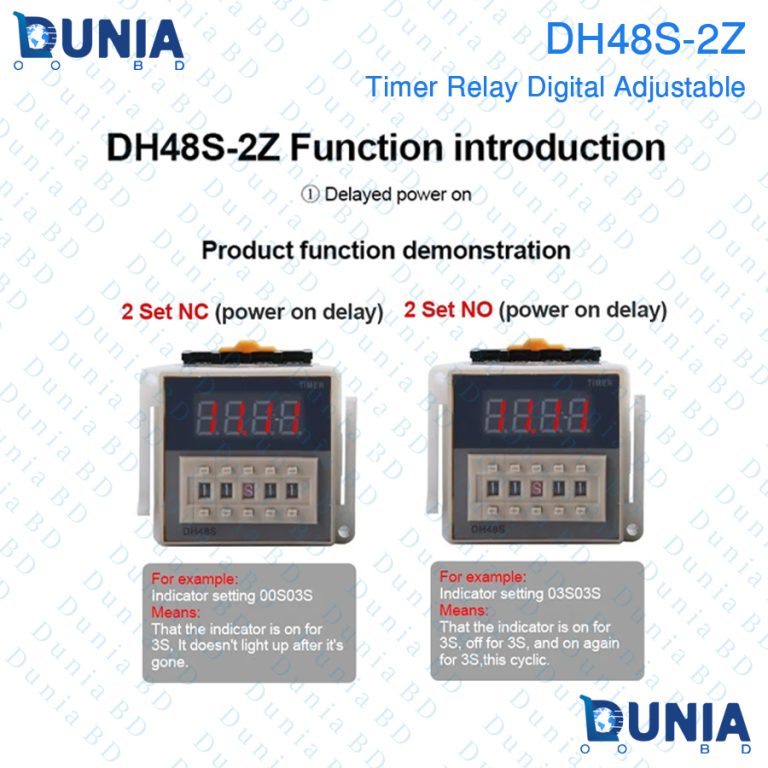 DH48S-2Z Digital Display Time Delay SPDT Timer Relay Cycle Control ...
