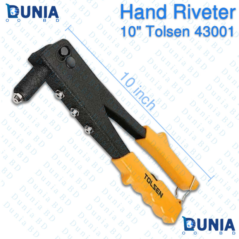 Tolsen Hand Riveter 10 Inch 43001 Heavy Duty Pop Rivet Gun Manual ...