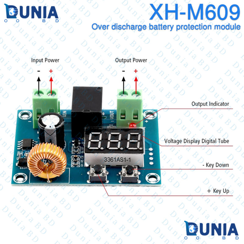 XH-M609 Over Discharge Battery Protection Module 12-36V Low Voltage ...