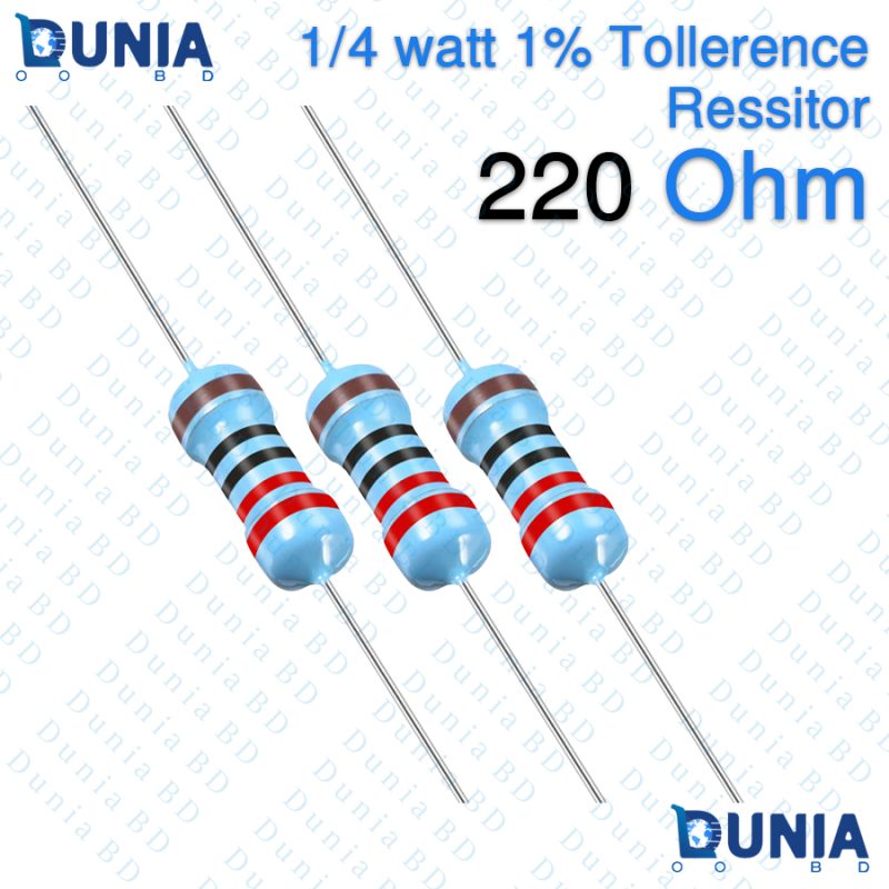 22 ohm 1/4 Watt Resistor Quarter watt1% 22Ω 22 ohms Metal Film ...