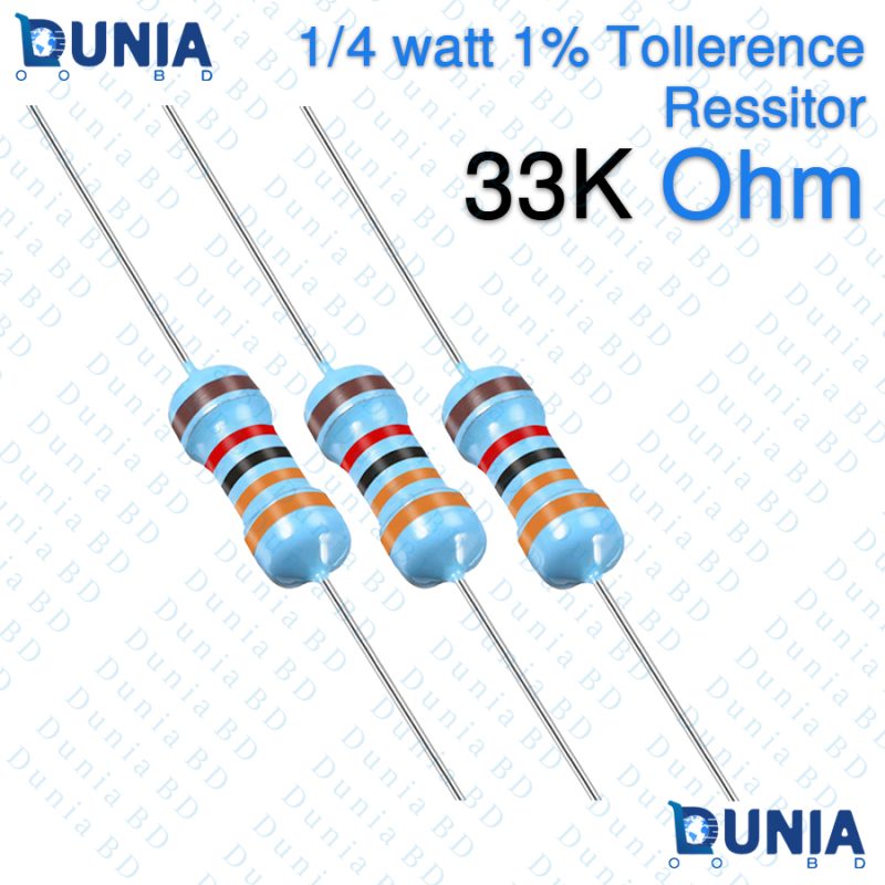 100k ohm 1/4 Watt Resistor Quarter watt 1% 100kΩ 100 Kohms 100000 Metal ...